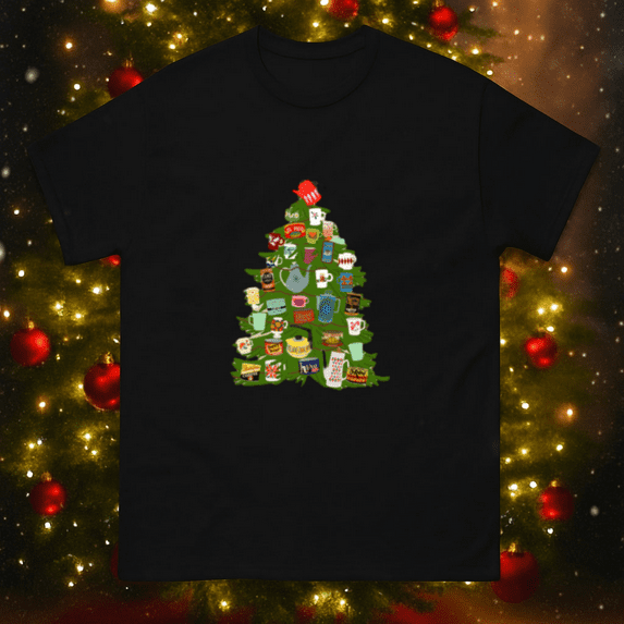 Coffee Christmas Tree Funny Holiday Java Lover Humor Unisex T-Shirt ...