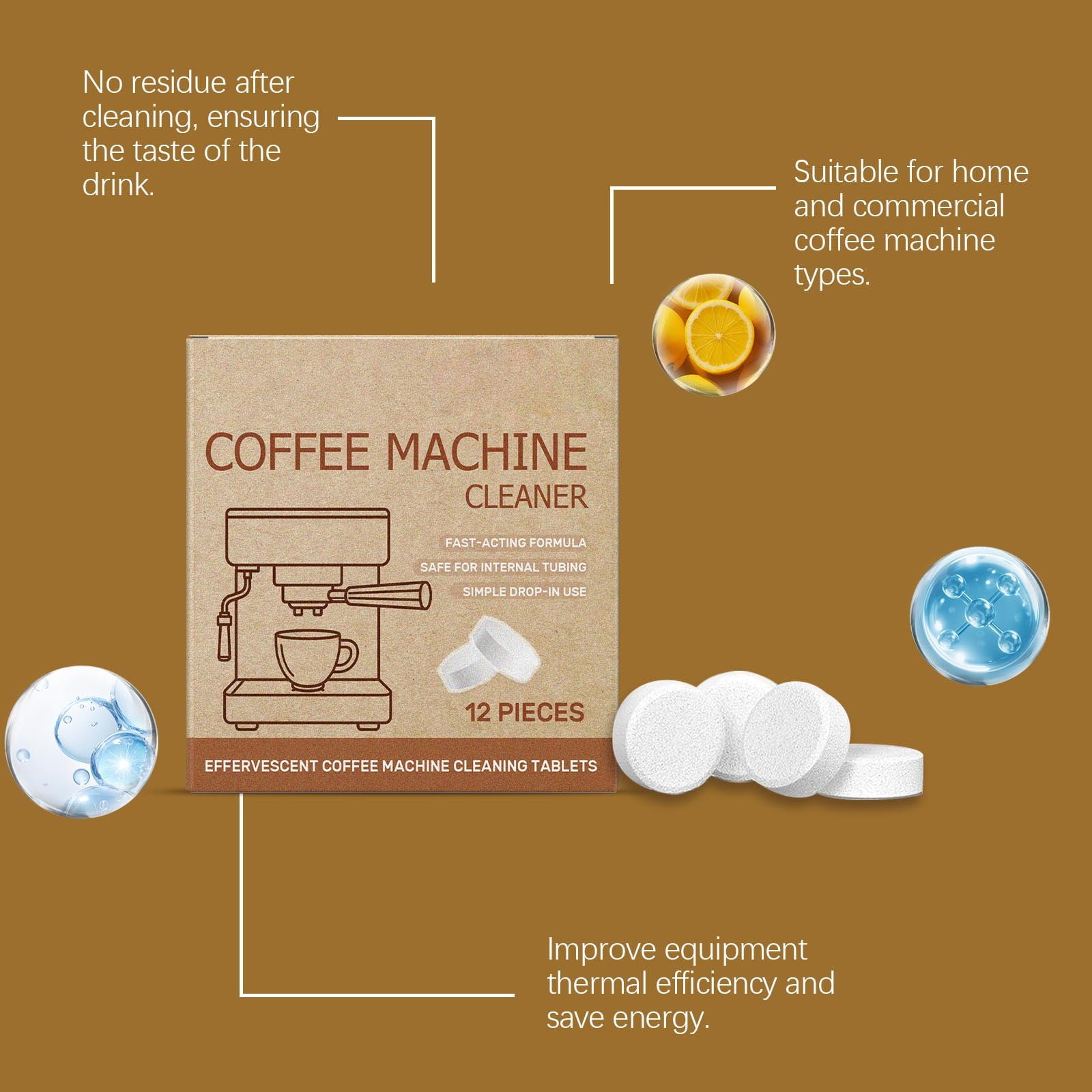 Coffee Cleaner Coffee Maker Descaling Tablets Coffee Maker Cleaning ...