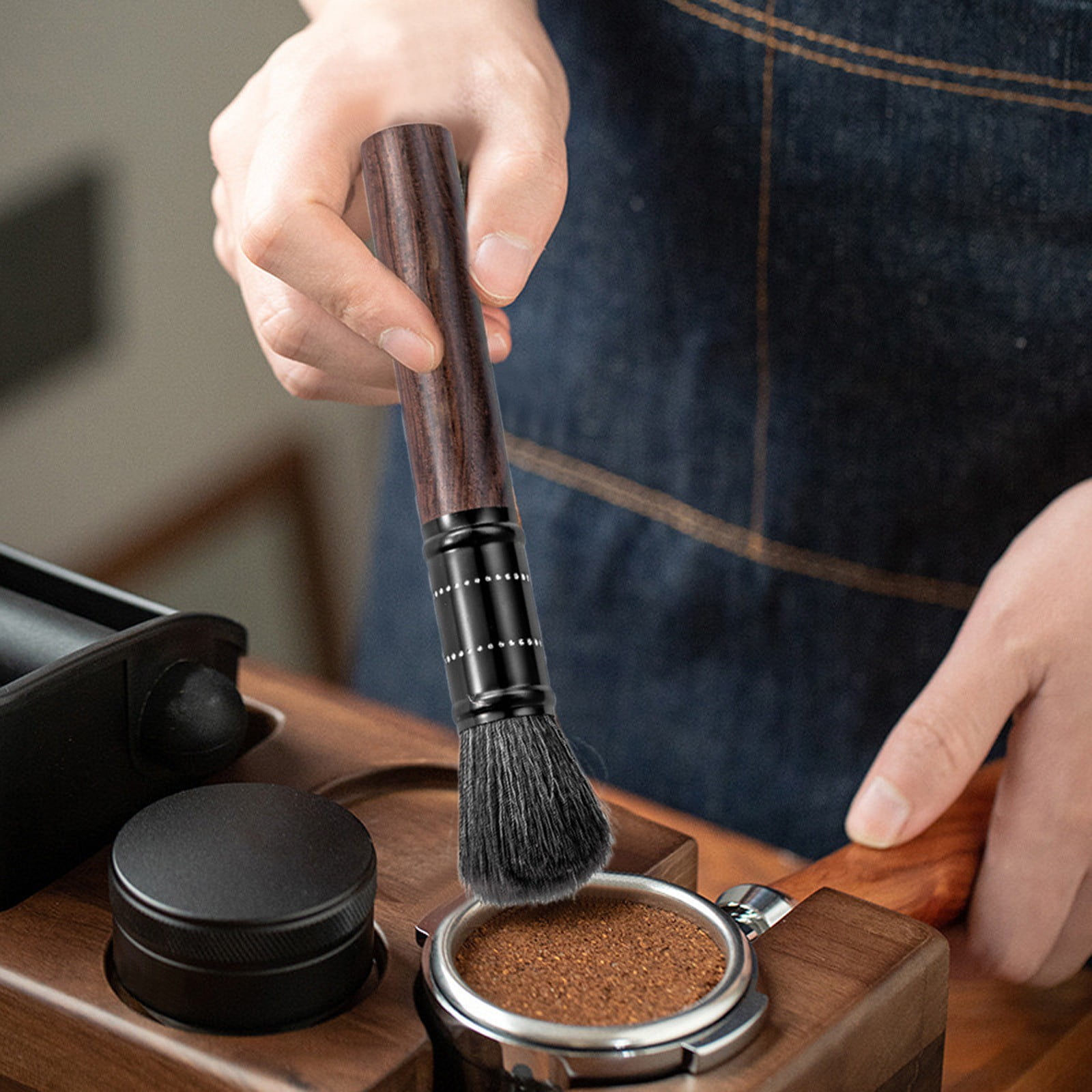 Coffee Cleaning Brush with Wood Handle | Nylon Soft Bristles for ...