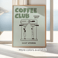 Coffee Club Hand Drawn Retro Kitchen Poster, Fun Kitchen Illustration ...