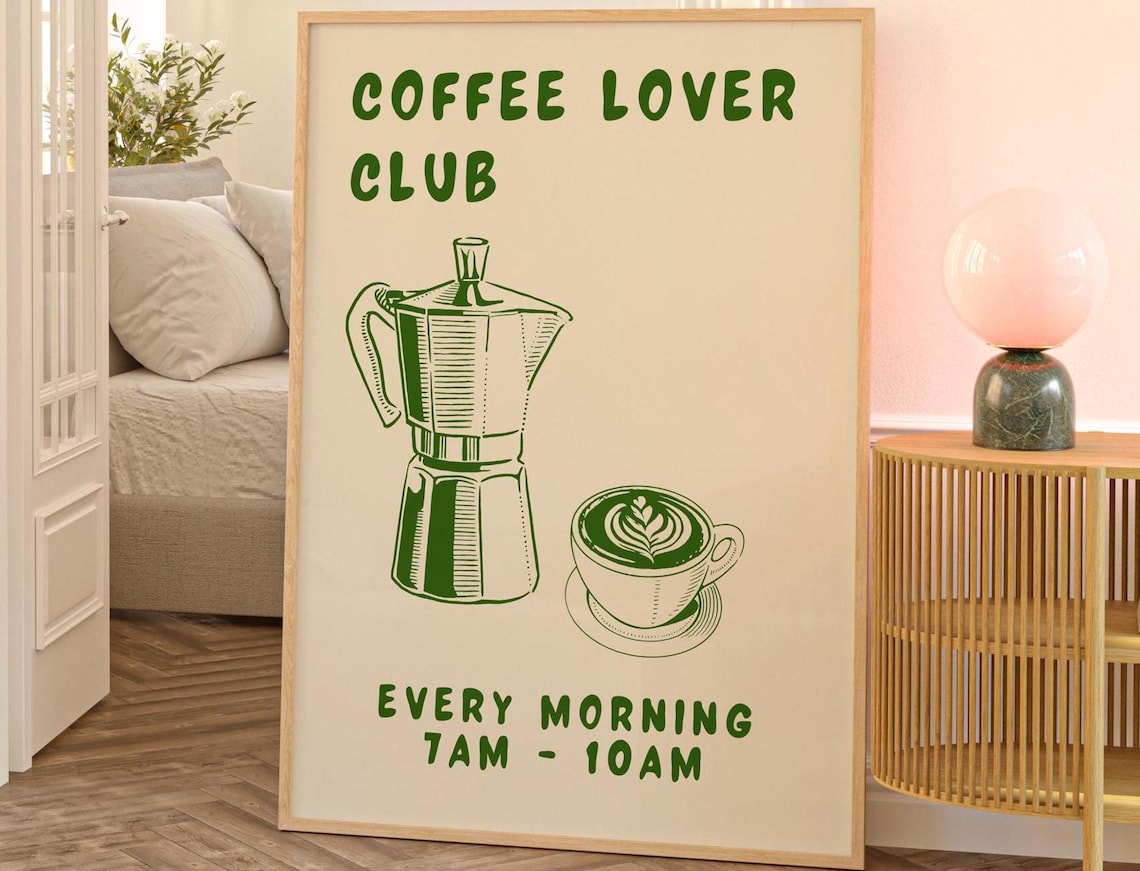 Coffee Club Kitchen Print Kitchen Poste Coffee Print Kitchen Print ...