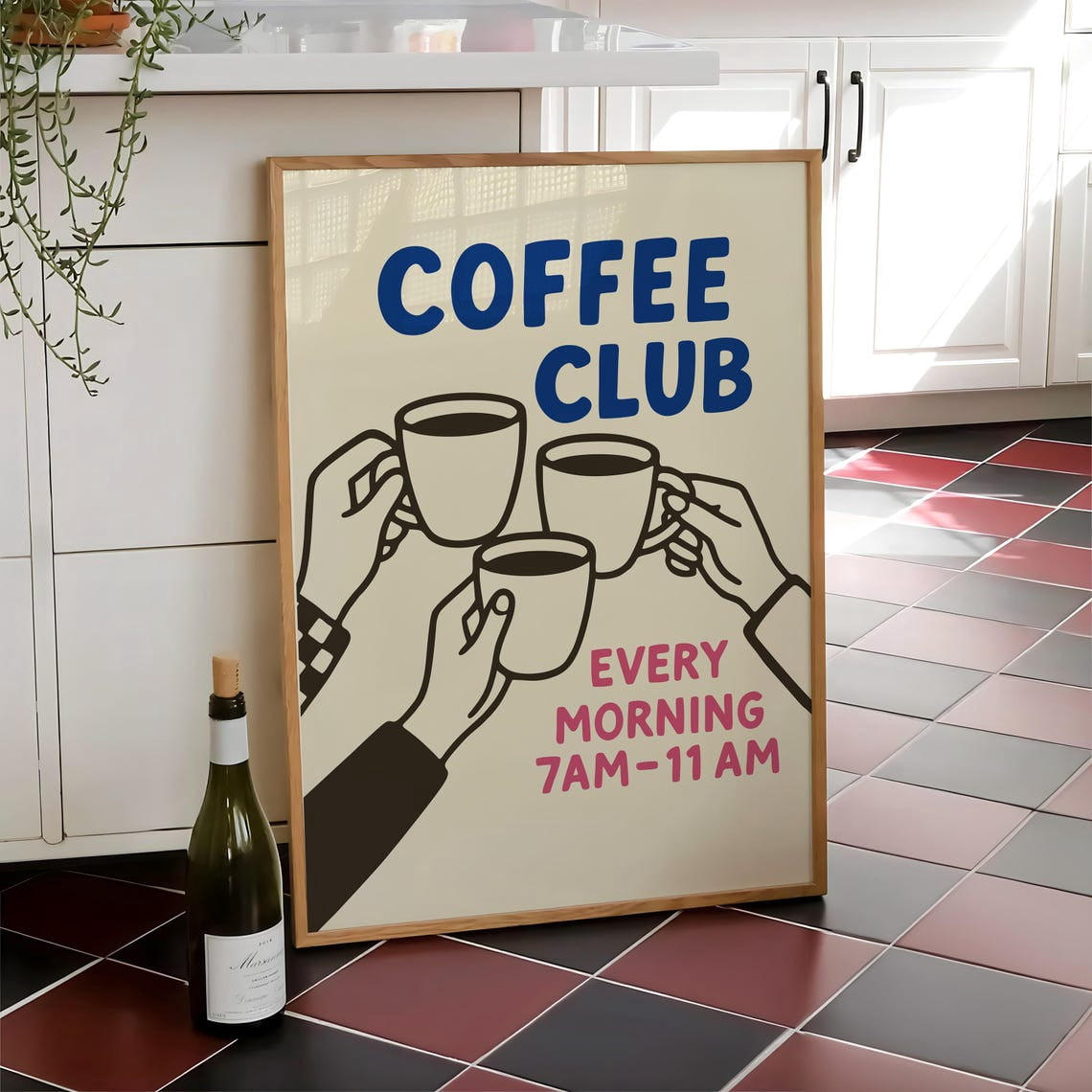 Coffee Club Print, Good Morning Coffee Poster, Unframed Paper Poster ...