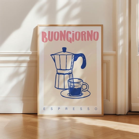 Coffee Club Retro Espresso Machine Wall Art Poster - 24x36 - UNFRAMED ...