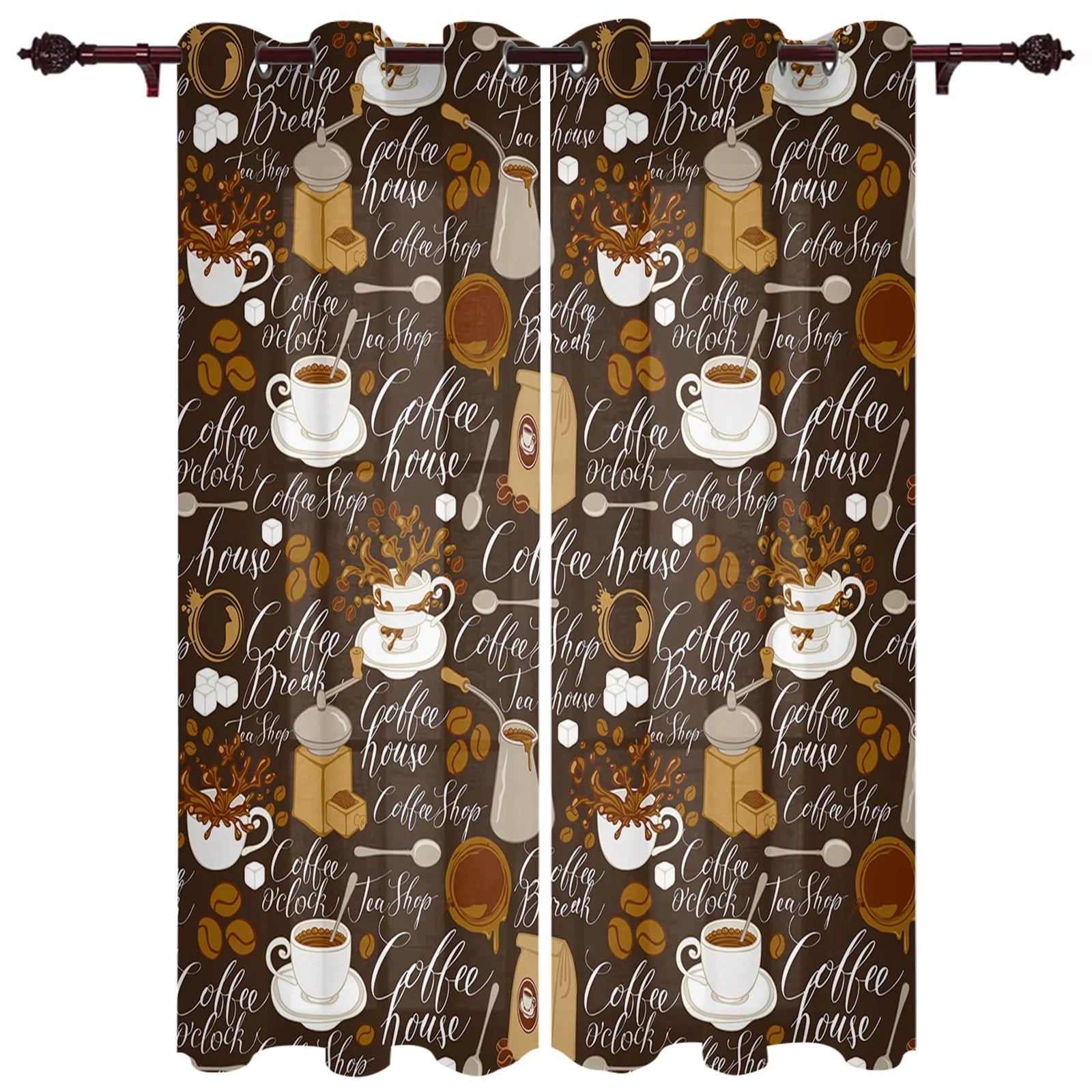 Coffee Coffee Beans Coffee Cup Window Curtain Living Room Luxury ... Coffee Coffee Beans Coffee Cup Window Curtain Living Room Luxury ...