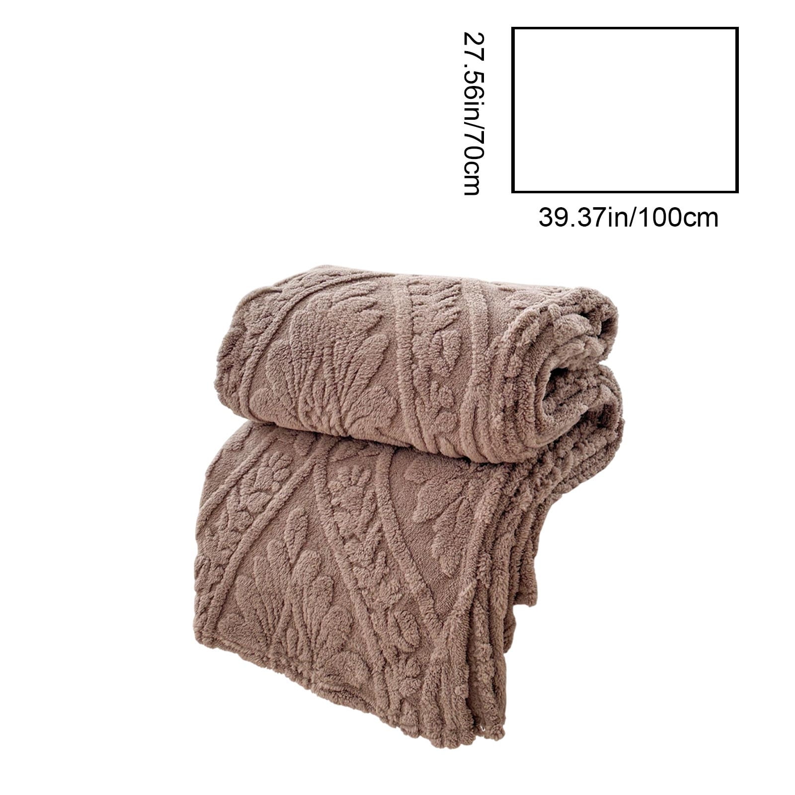 Coffee Coffee Brown Soft Fuzzy Warm Multifunctional Blanket 70X100Cm ...
