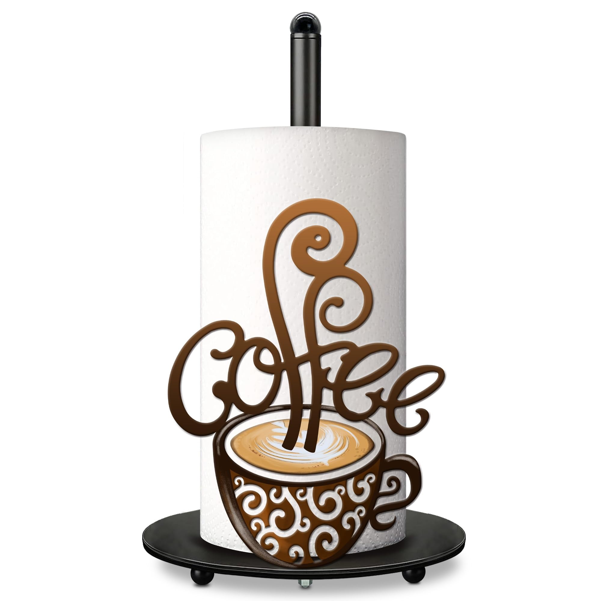 Coffee Color Decorative Paper Towel Holder - Countertop Kitchen ...