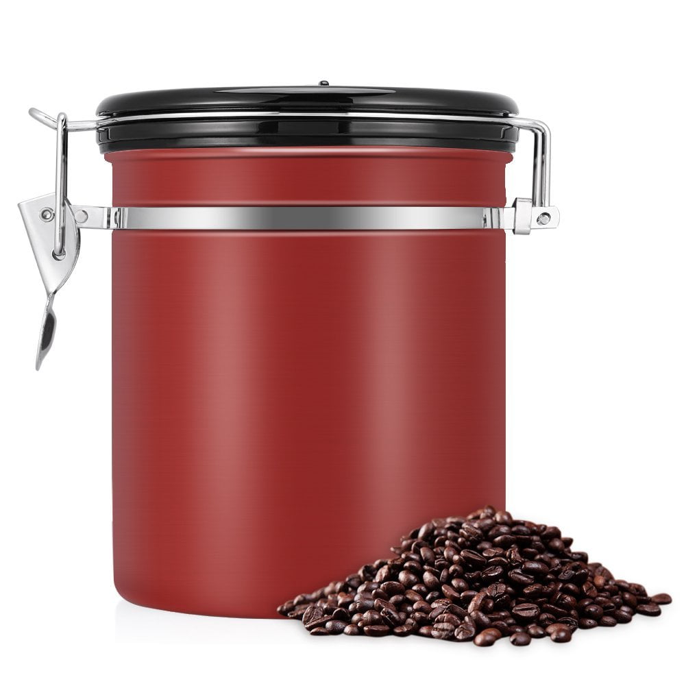 Coffee Container Airtight, Stainless Steel Vacuum Sealed Coffee ...