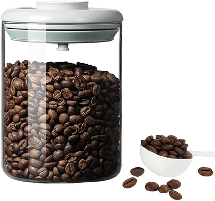 Coffee Container - Kitchen Food Storage Container with One-Way CO2 ...
