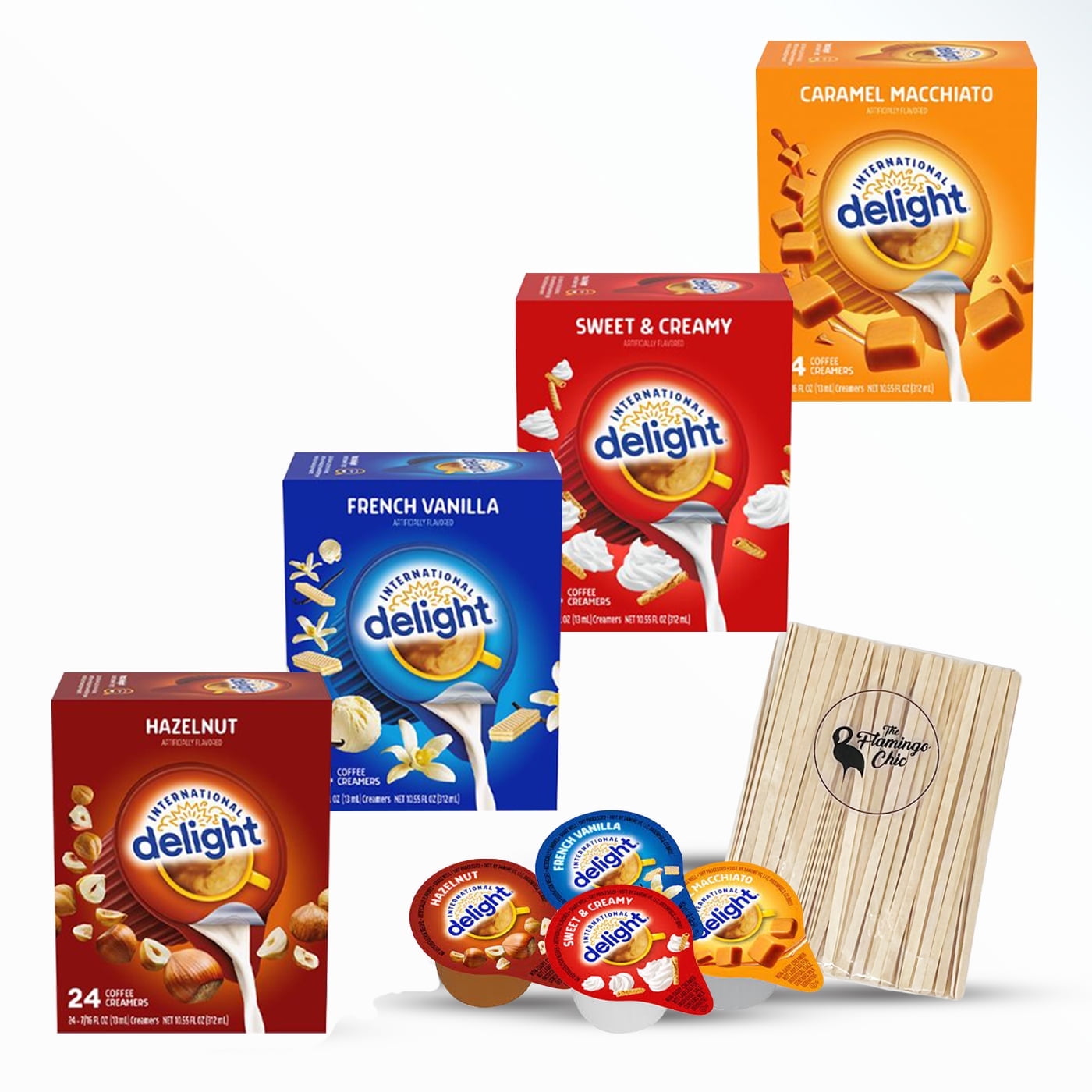 Coffee Creamer Singles 4 Flavor Bundle with International Delight ...
