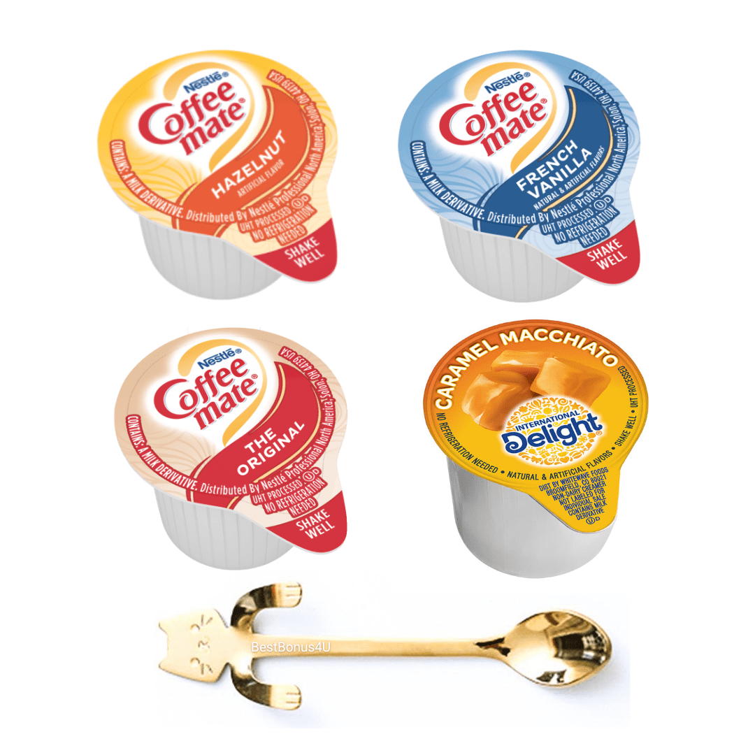 BestBonus4U Coffee Creamer Singles Variety Pack, 48 ct, Caramel ...