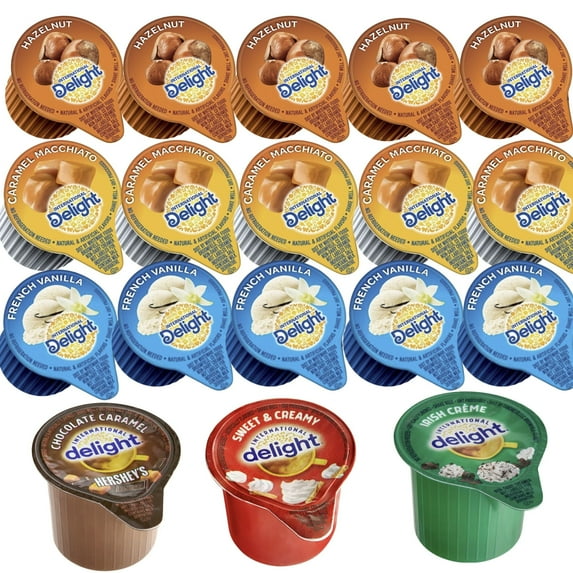 Vallary Coffee Creamer Singles Variety Pack, 90 Pack, French Vanilla ...