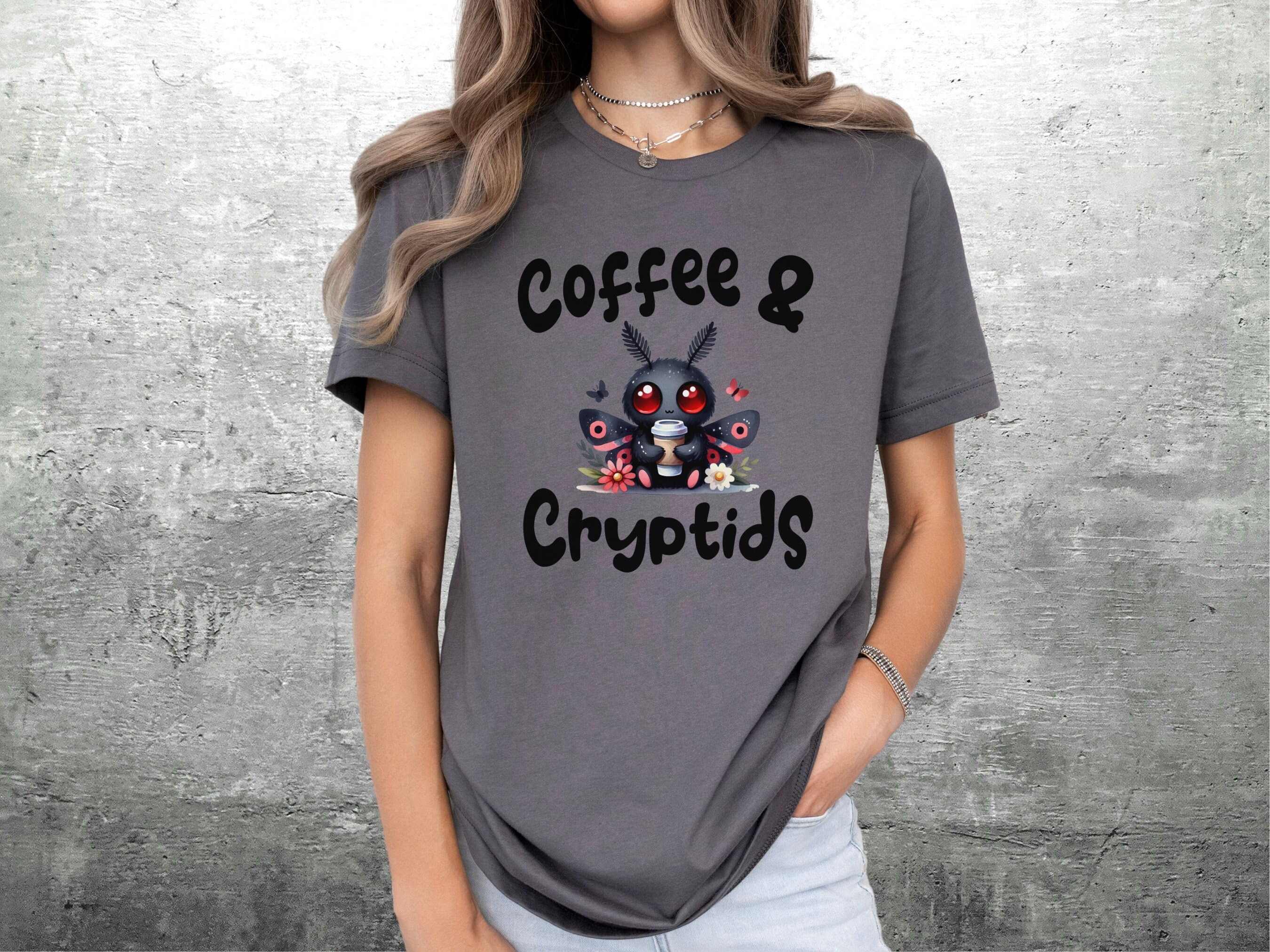 Coffee Cryptids Shirt, Coffee Lover Gift, Cryptid Gift, Mothman T-shirt ...