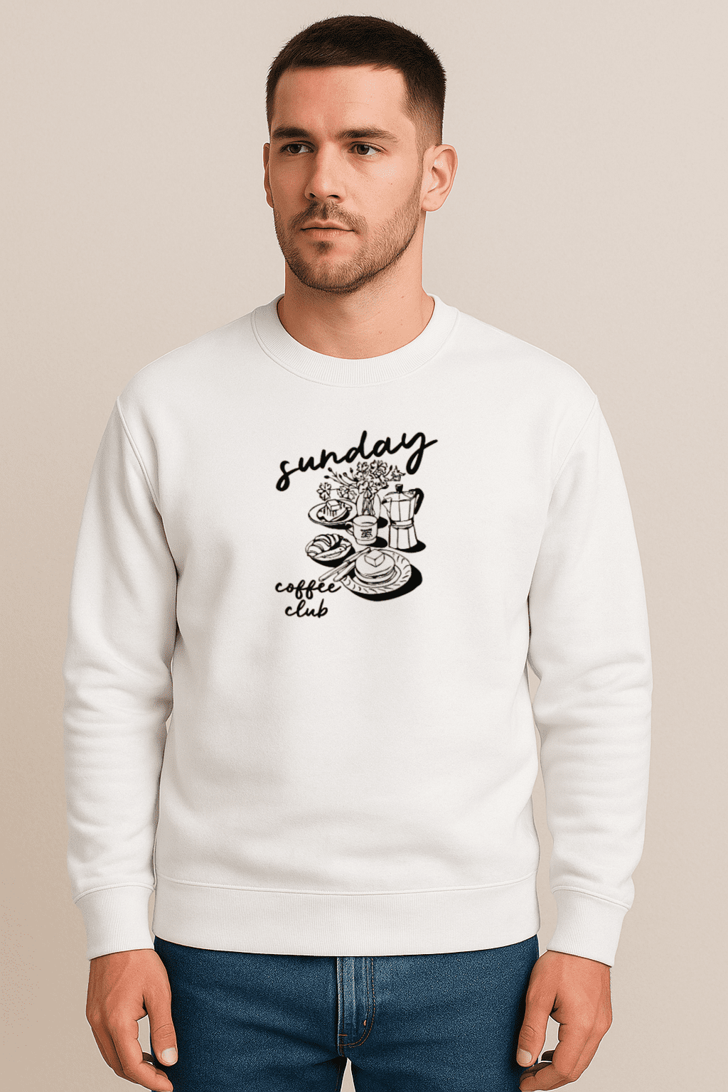 Coffee Cup And Pastry Cute Morning Theme Graphic Print Casual ...