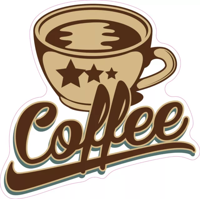 Coffee Cup And Word Coffee Sticker Window Decal Multiples Sizes Phone ...