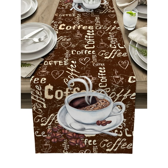 Coffee Cup Cake Dessert Table Runner Wedding Party r Modern Coffee ...