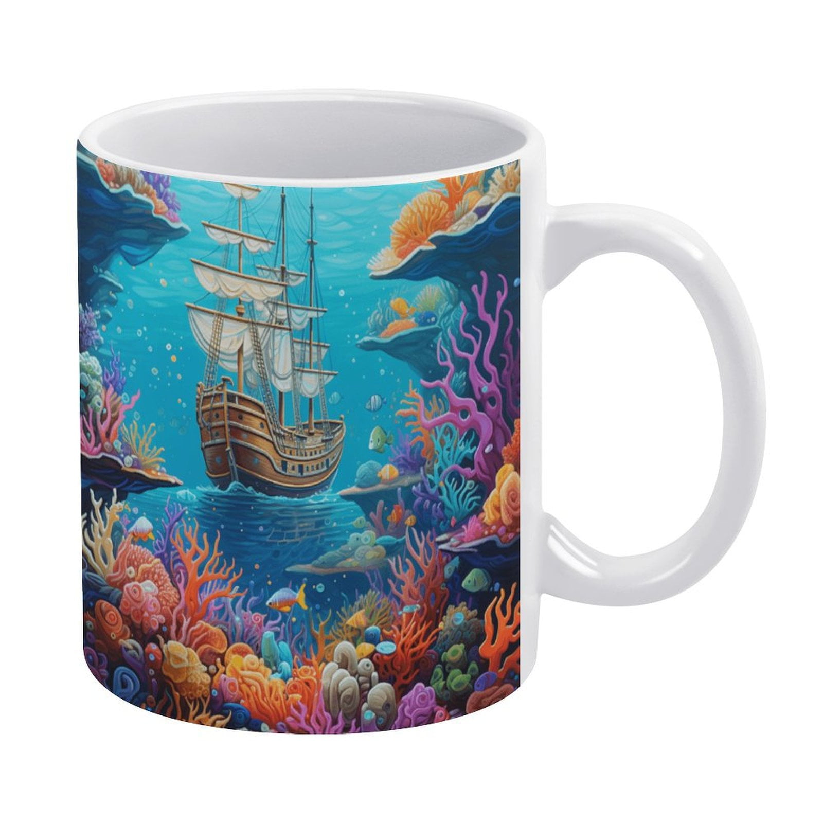 Coffee Cup Ceramic - Couple Coffee Cup Gift, Tea Cup, 11 Oz Underwater ...