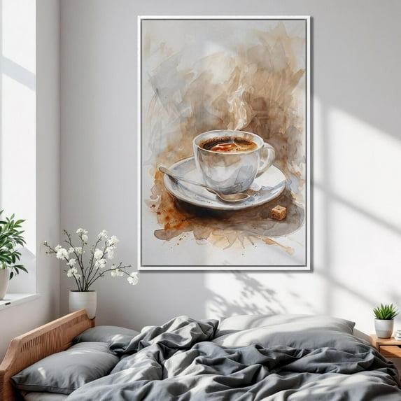 Coffee Cup, Elegant Kitchen Cafe Wall Art, Unframed Poster Size 16x24 ...