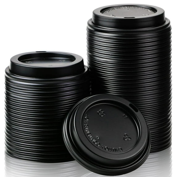 Coffee Cup Lids, 100PCS Disposable Plastic Cup Lids for 12, 16, 20 ...