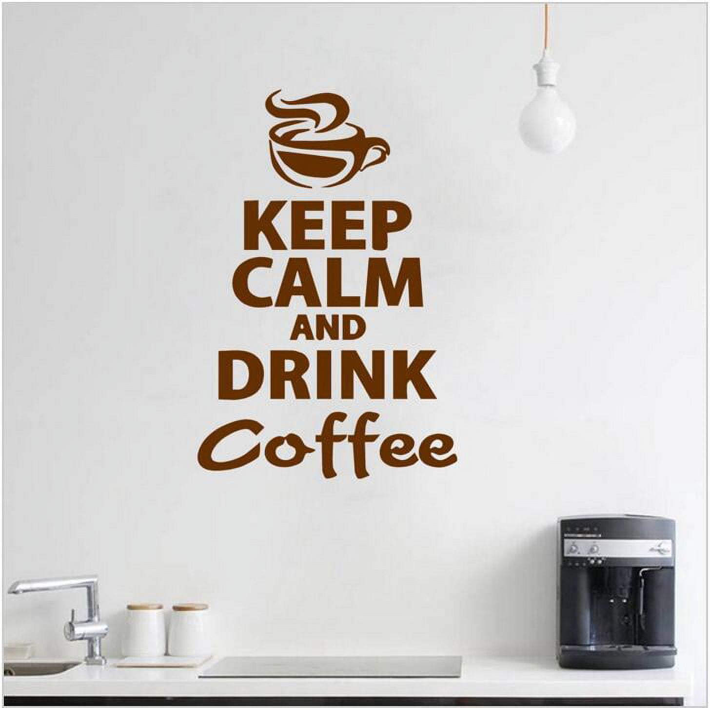 Coffee Cup Removable Wall Vinyl Sticker Decals Decor Art Bedroom Design ...