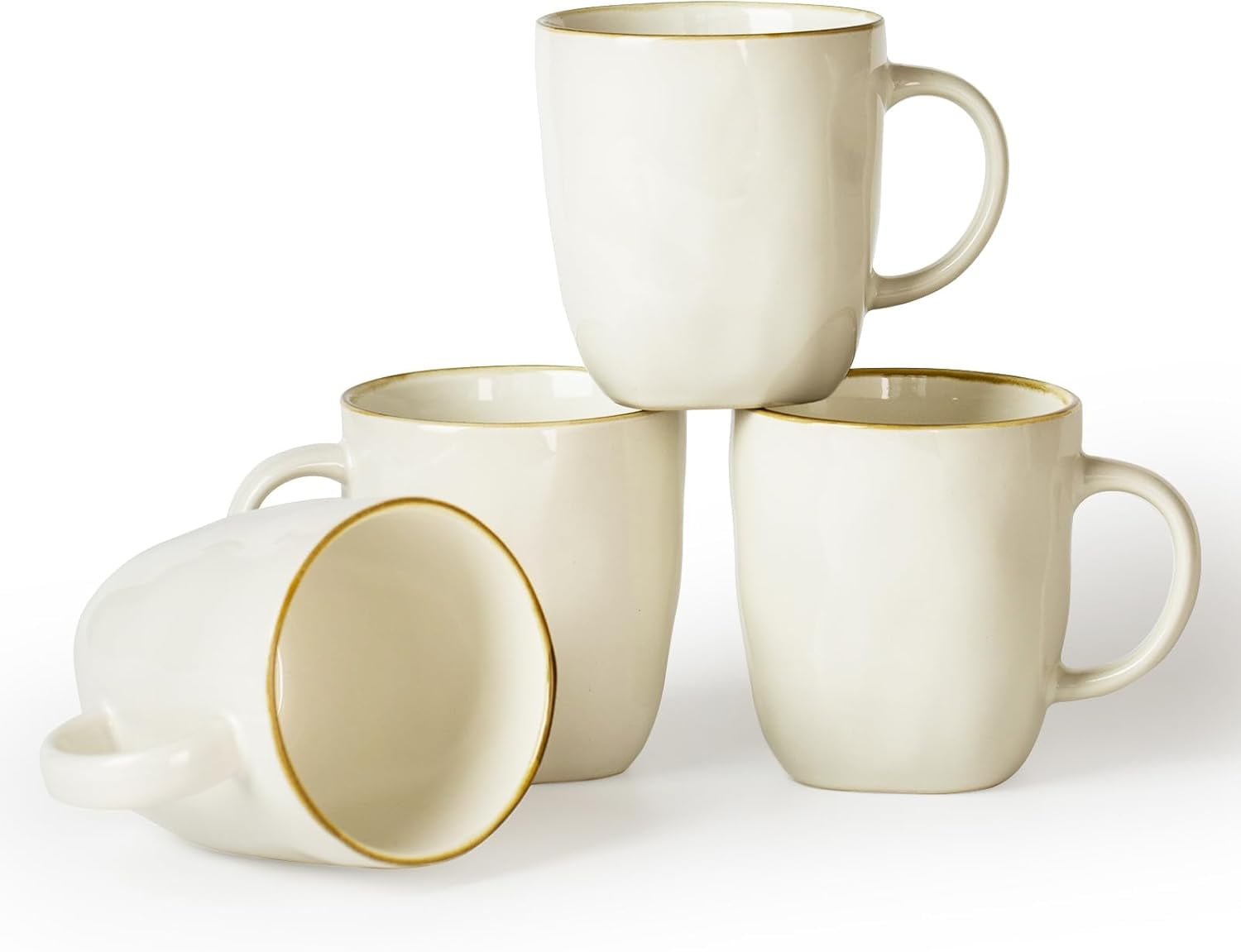 Coffee Cup Set 4 Pieces, Ocean Square 13 Ounces Coffee Cup Set with ...