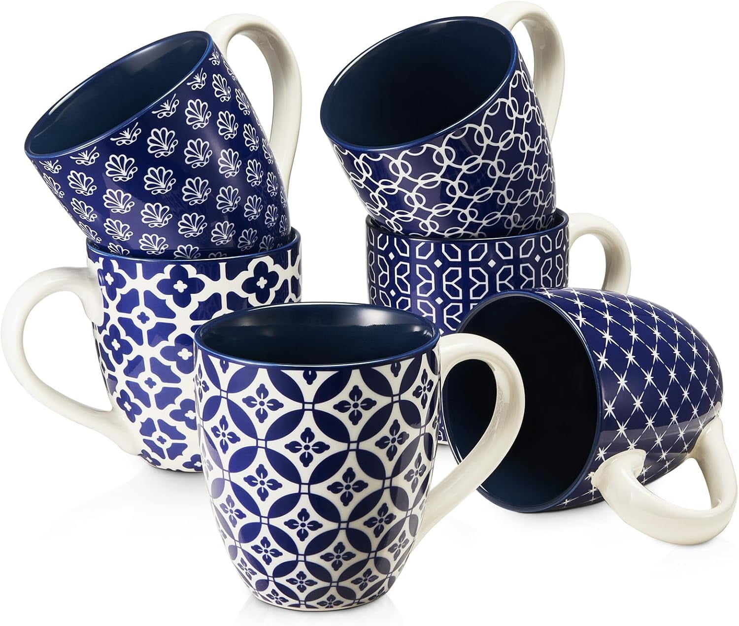 Coffee Cup Set 6, 19 oz Ceramic Tea Cup, Cup Gift Set - Walmart.com