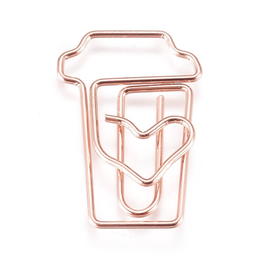 Coffee Cup Shape Iron Paperclips Cute Paper Clips Funny Bookmark ...