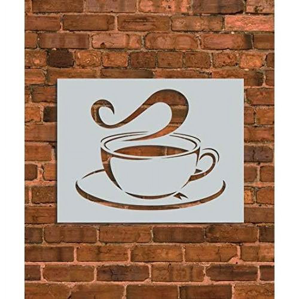 Coffee Cup Tea Cup Stencil Template - Reusable Stencil - (8.5" X 11") - Walmart.com
