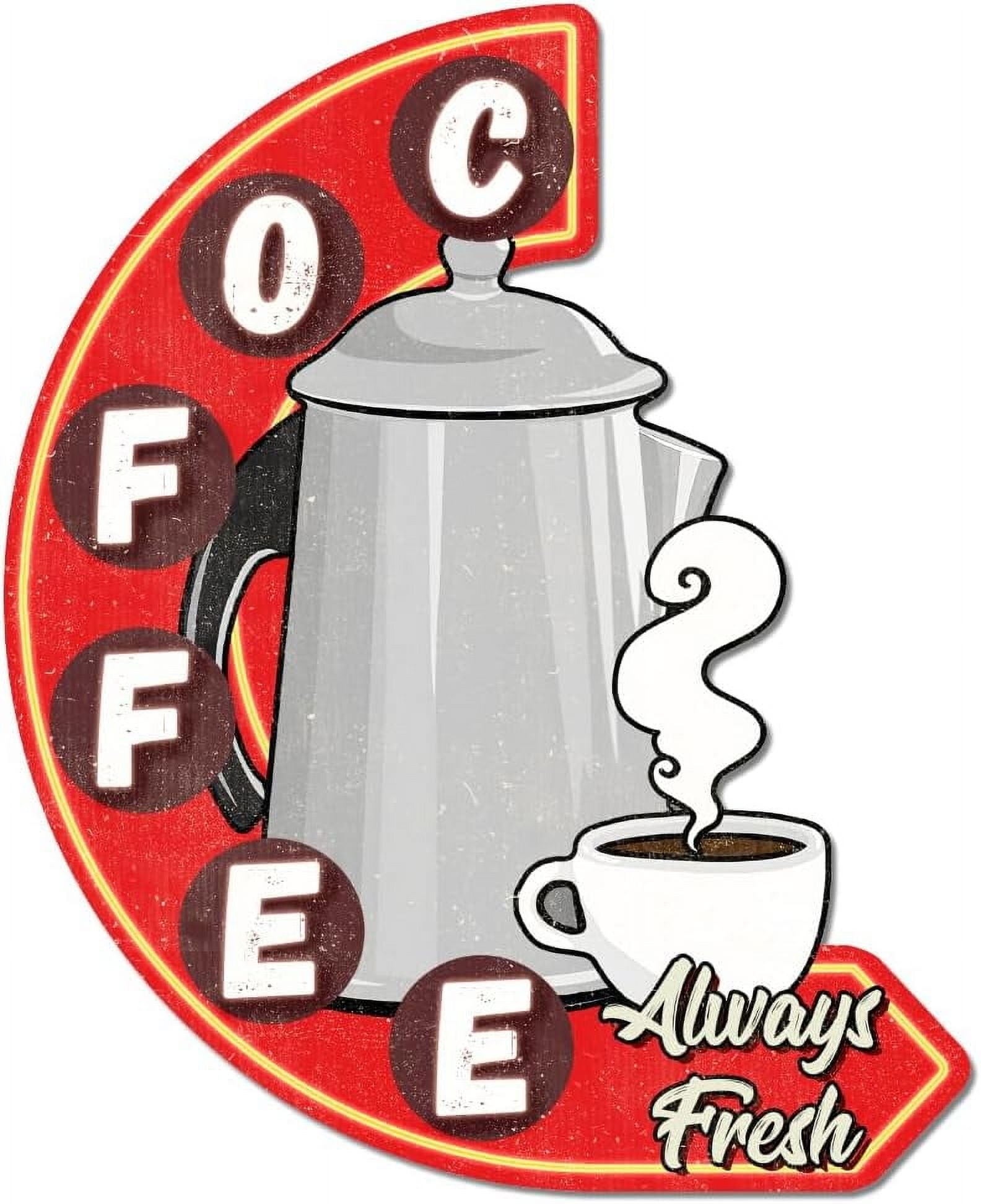 Coffee Cup Vintage Metal Tin Sign Retro Coffee Teapots Plaque Poster ...