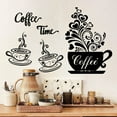 Coffee Cup Wall Decals Vinyl Kitchen Wall Decor Stickers Black Coffee ...