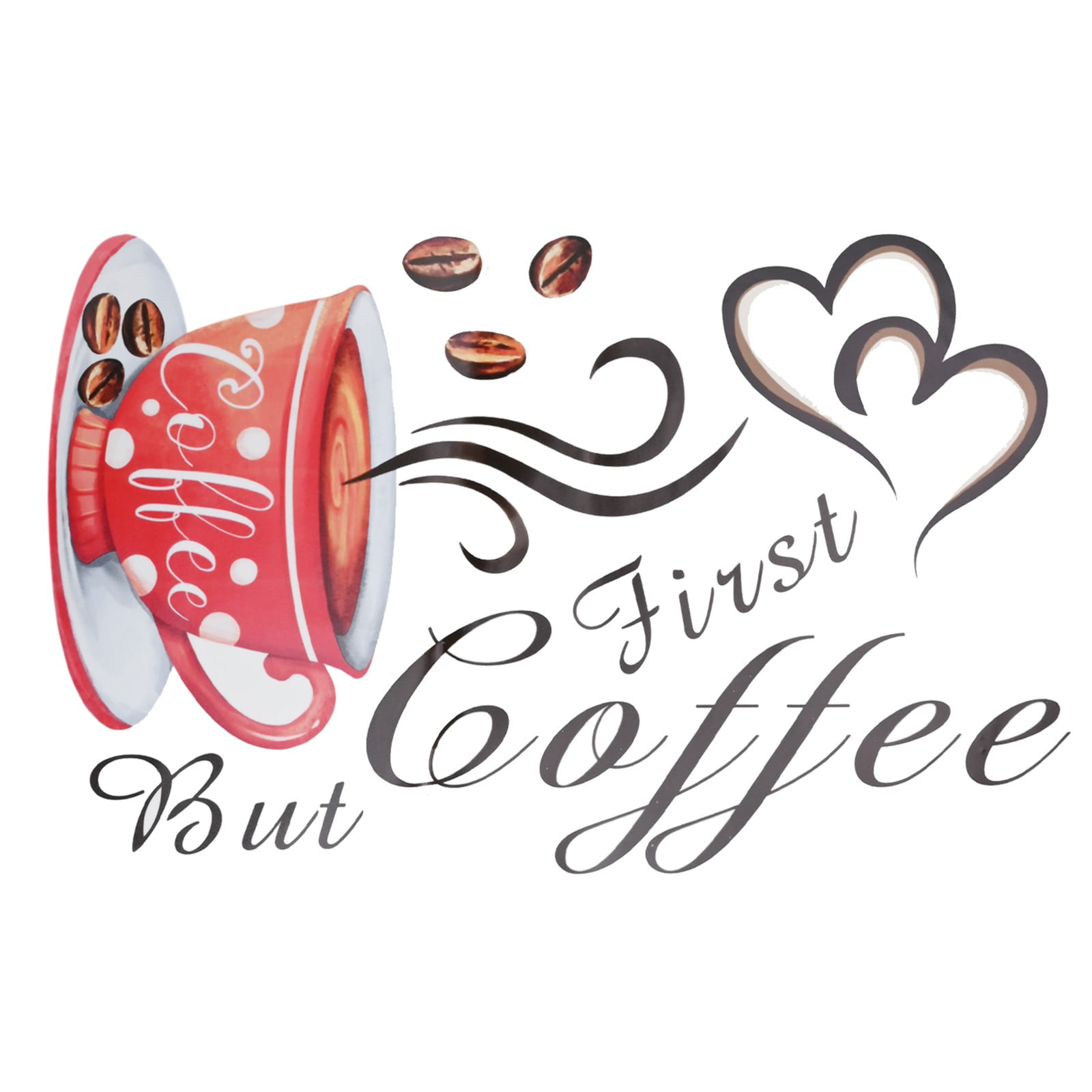 Coffee Cup Wall Stickers Cafe Vinyl Art Decals Pub Decals Bla Kitchen ...