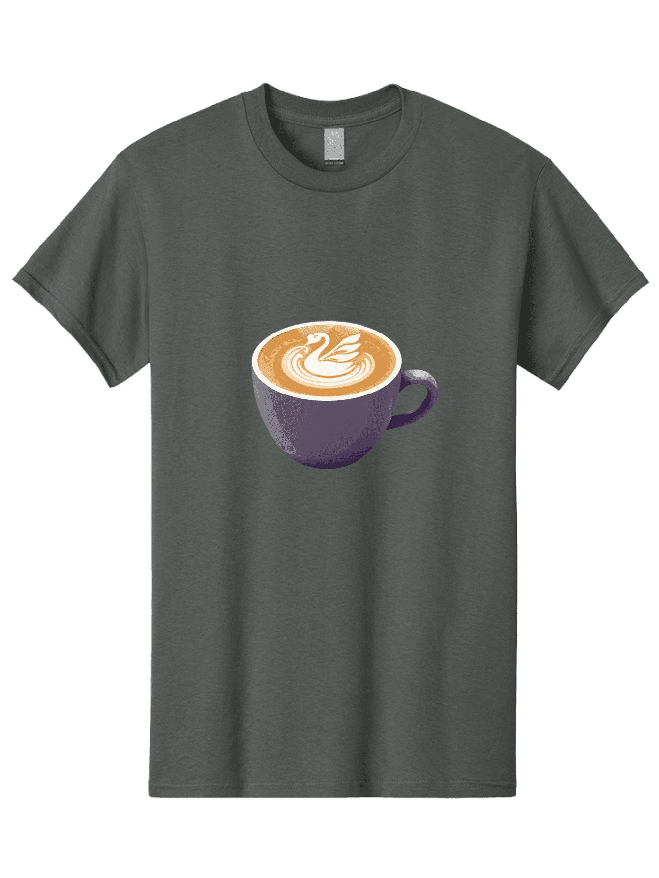 Coffee-Cup-With-Swan Mens Graphic Tee, 100% Cotton, Casual Summer Wear ...