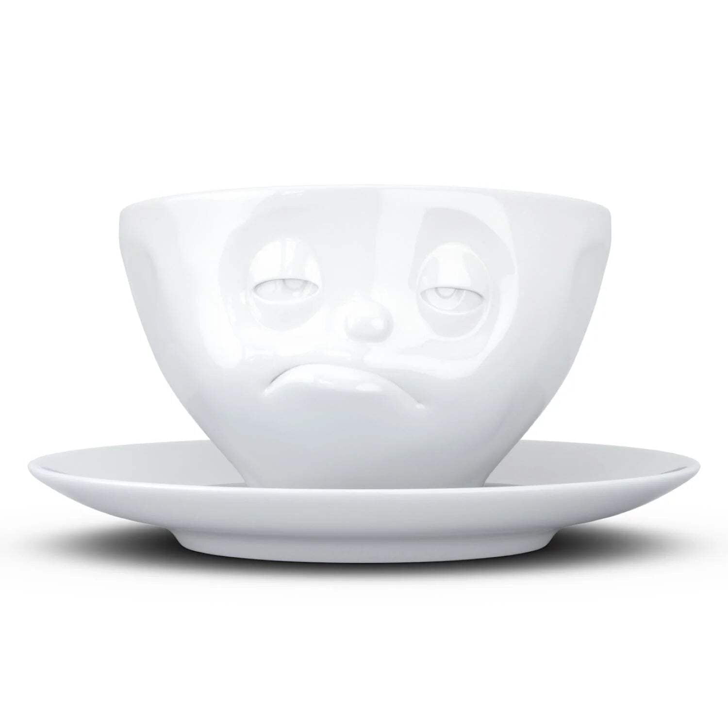 Coffee Cup with Saucer, Snoozy Face - Walmart.com