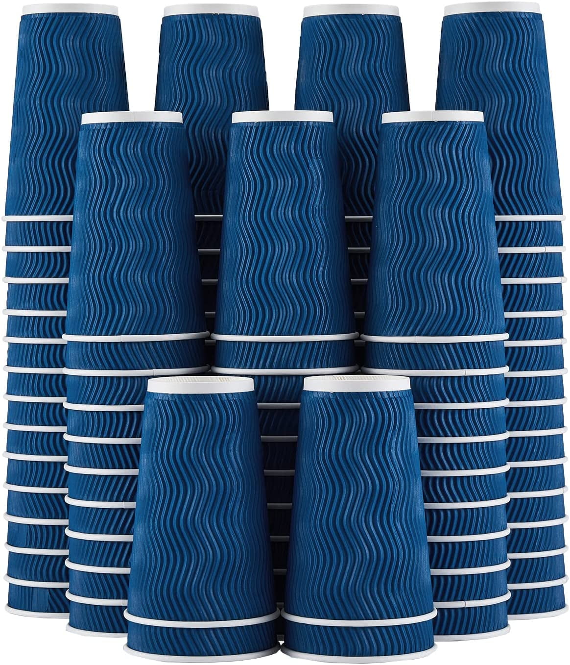 Coffee Cups 12 oz - 120 Pack, 12 oz Disposable Paper Coffee Cups ...