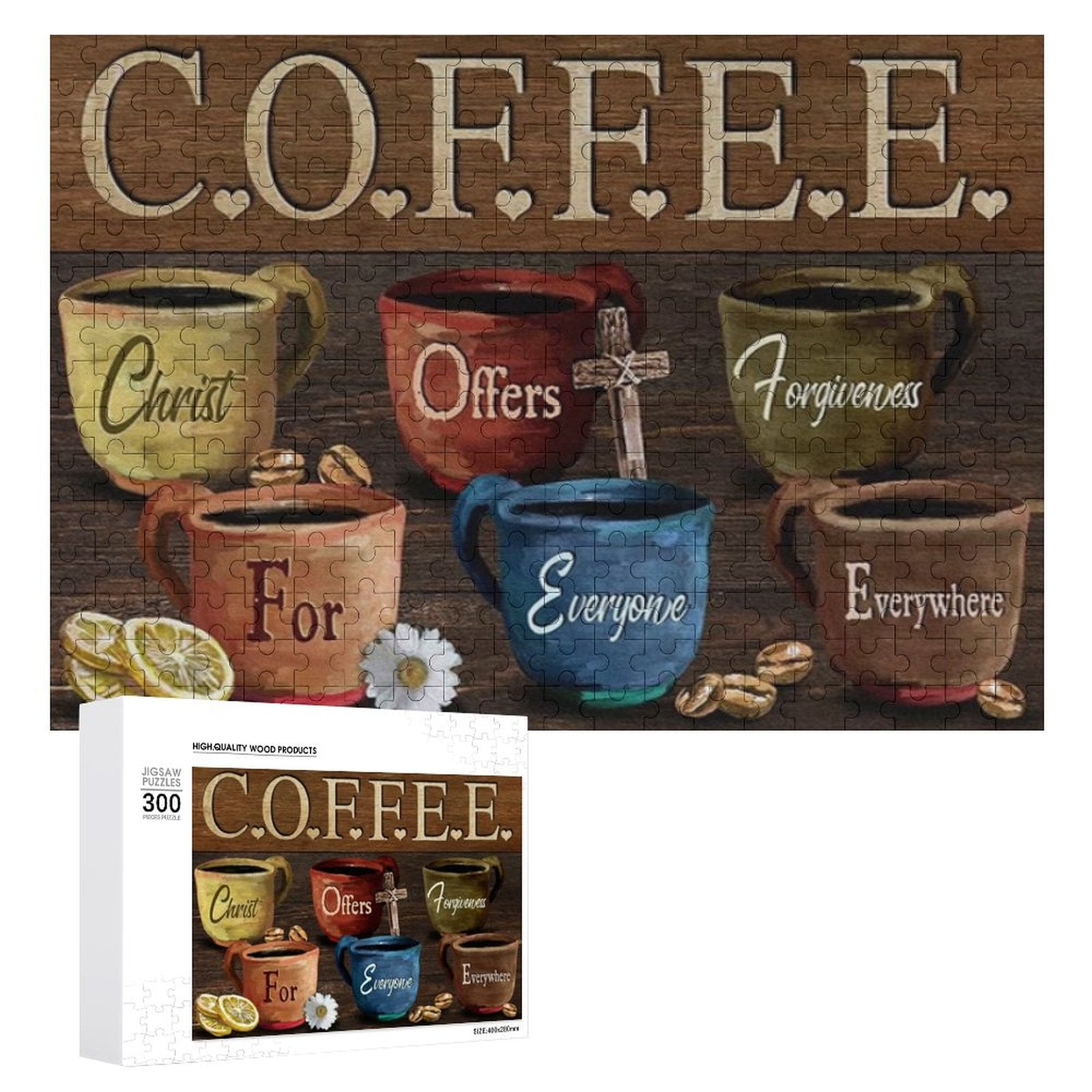 Coffee Cups 300 Piece Jigsaw Puzzles for Adults - Christ Offers ...