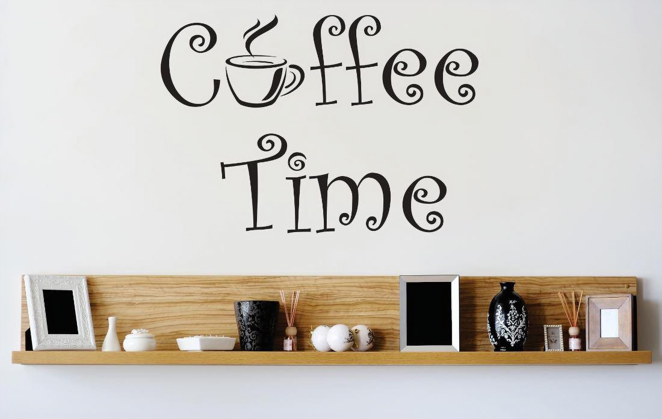 Coffee Cups Wall Decal Vinyl Stickers Coffee Time Stylish Removable ...