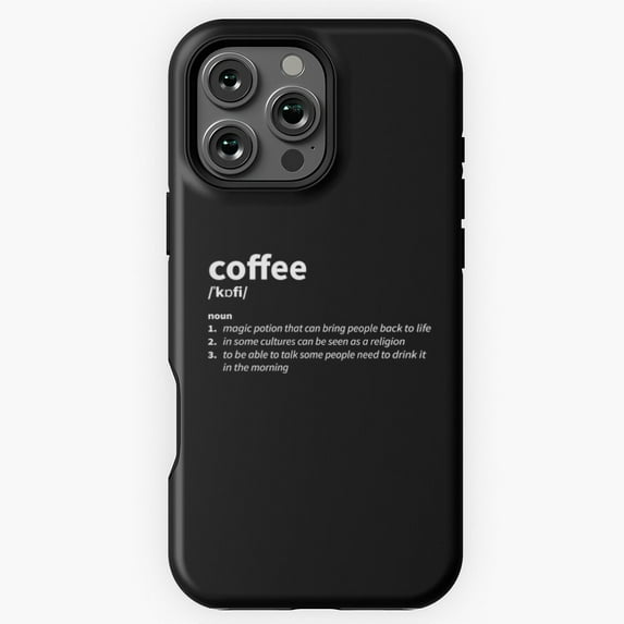 Coffee Definition Fun Pop Art Typography iPhone Case 17 to 11 Pro Max ...
