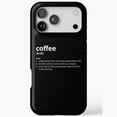 Coffee Definition Minimal Typography Art Phone Case Compatible iPhone ...