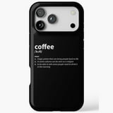 Coffee Definition Minimal Typography Art Phone Case Compatible iPhone ...