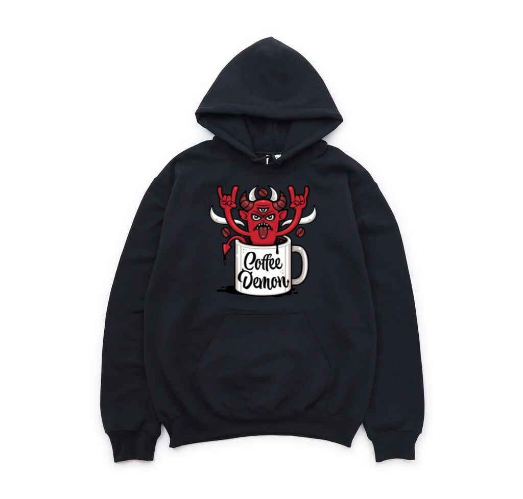 Coffee Demon Funny Dark Humor Caffeine Addiction Meme T-Shirt , Hoodie ...