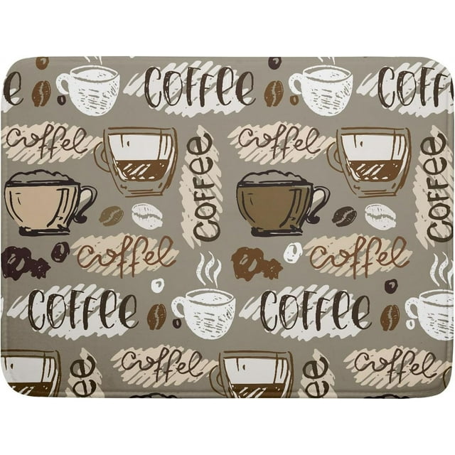 Coffee Dish Drying Mat for Kitchen Counter Decor Eat Signs 18x24 Inch ...