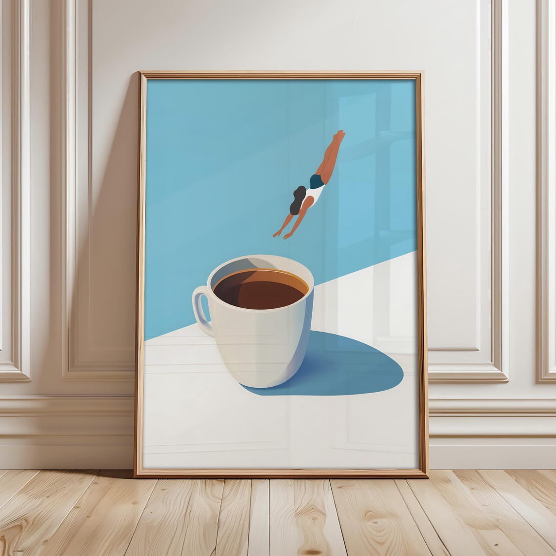 Coffee Diver Print, Good Morning Coffee Poster, Unframed Paper Poster ...