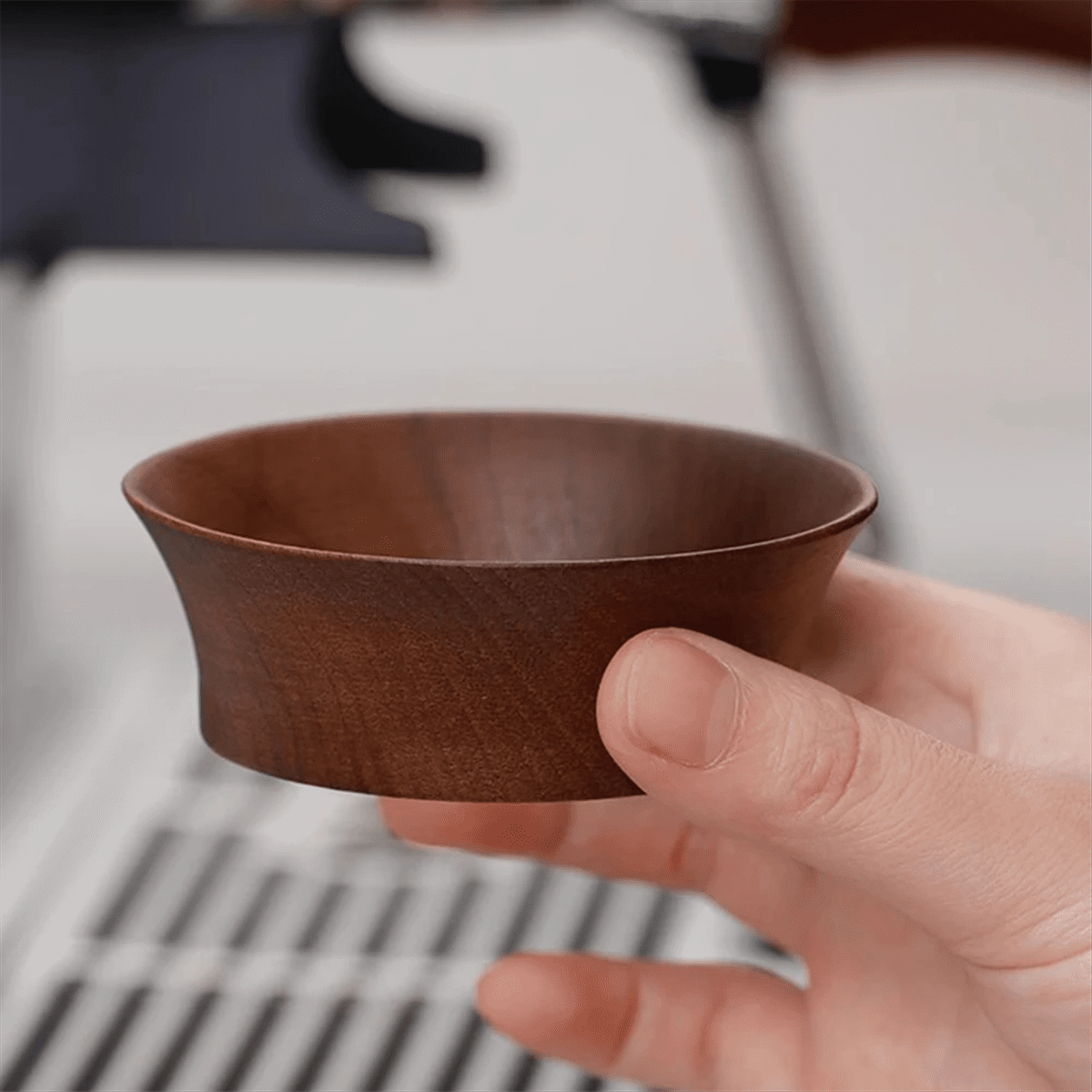 Coffee Dosing Ring Funnel Magnetic 58MM Walnut for E61 Portafilter ...