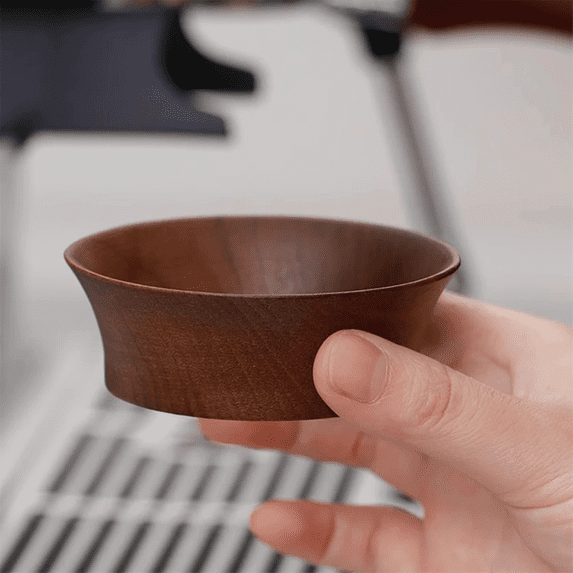 Coffee Dosing Ring Funnel Magnetic 58MM Walnut for E61 Portafilter ...