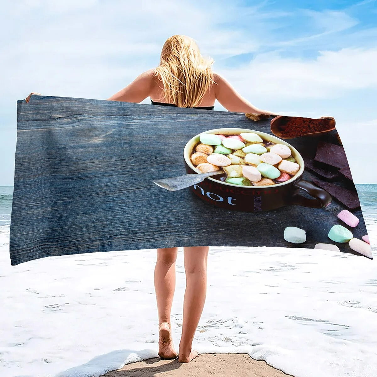 Coffee Drink Beach Towel Large Quick Fast Dry Absorbent Lightweight ...