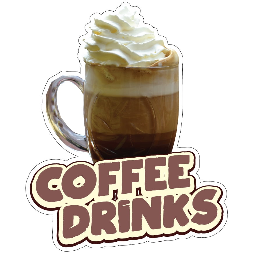 Coffee Drinks 8" Decal Concession Stand Food Truck Sticker - Walmart.com