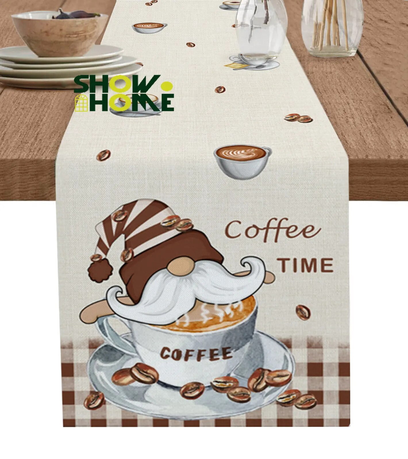 Coffee Dwarf Coffee Beans Table Runner Wedding Coffee Table r ...