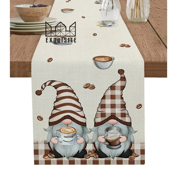 Coffee Dwarf Coffee Beans Table Runner Wedding Holiday Party Dining ...