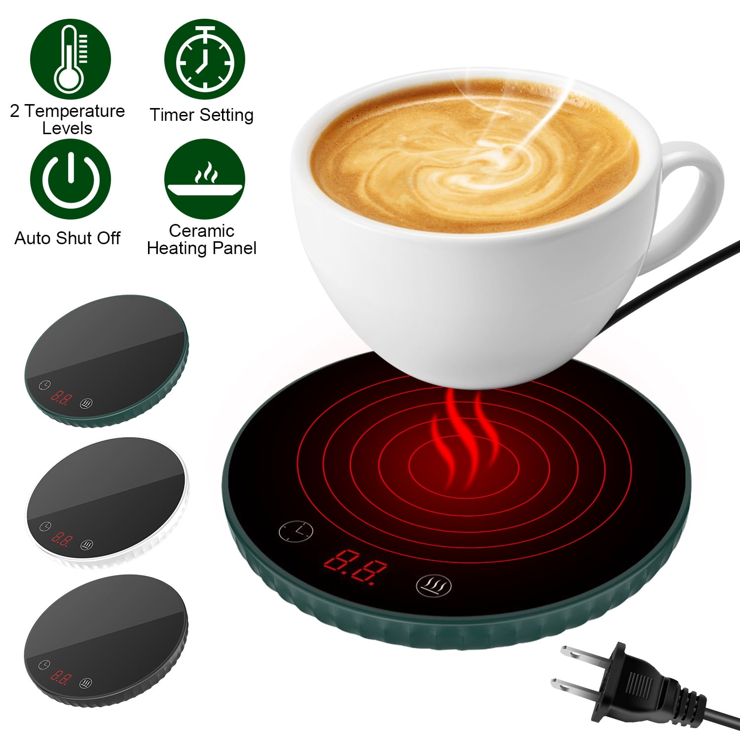 Coffee Electric Smart Cup Warmer Auto Shut off & Timing 2 Temperature ...