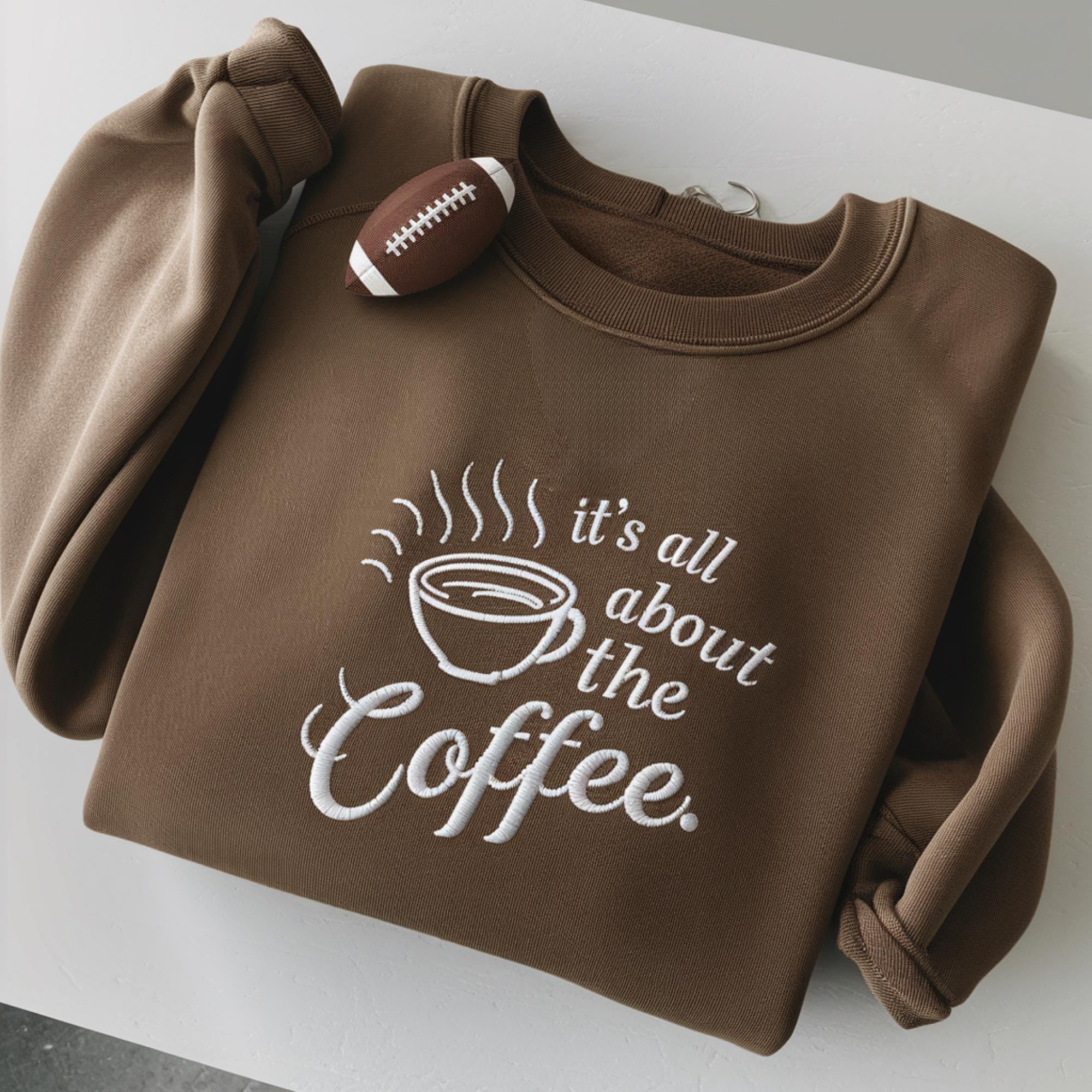 Coffee Embroidered Sweatshirt, Caffeine Quote Crewneck, Barista Gift ...