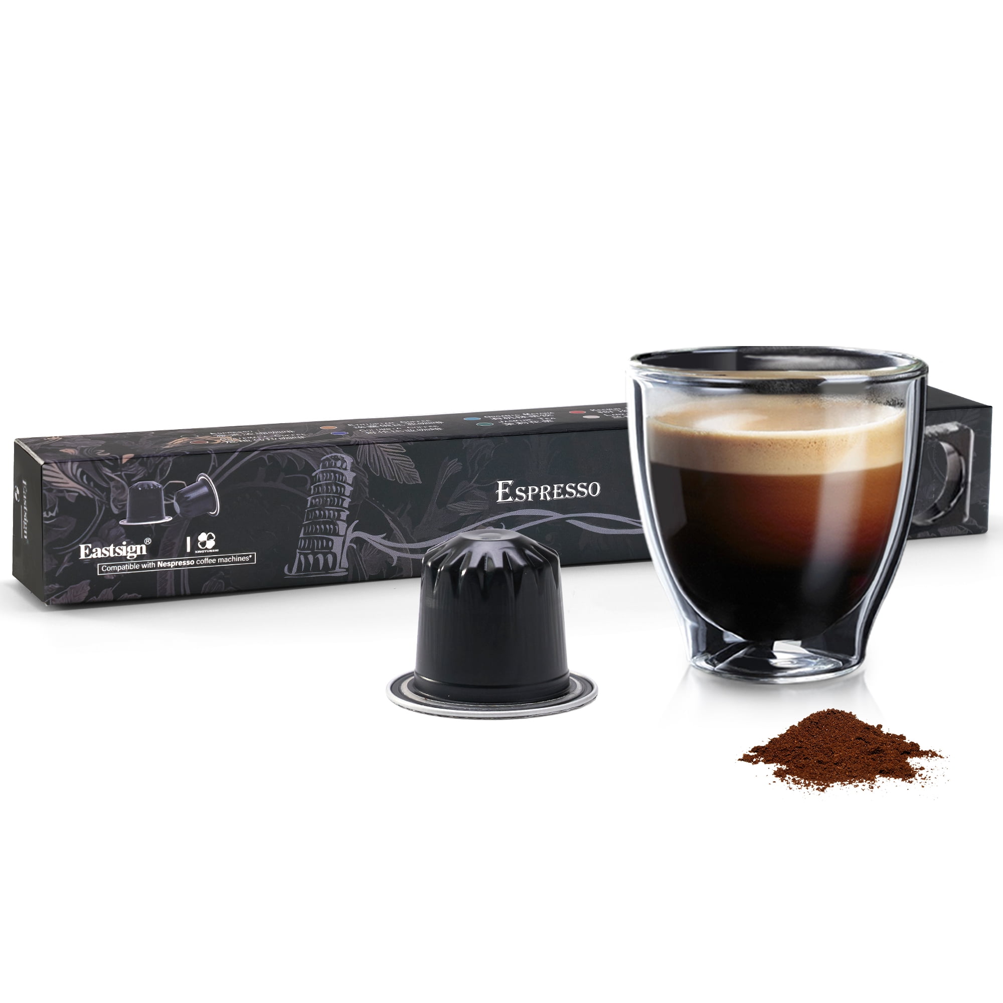 Coffee Espresso Capsules 10 Count Coffee Pods, Medium & Dark Roast ...